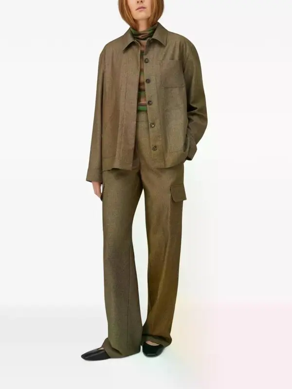 RETORI Embroidered Iridescent Overshirt