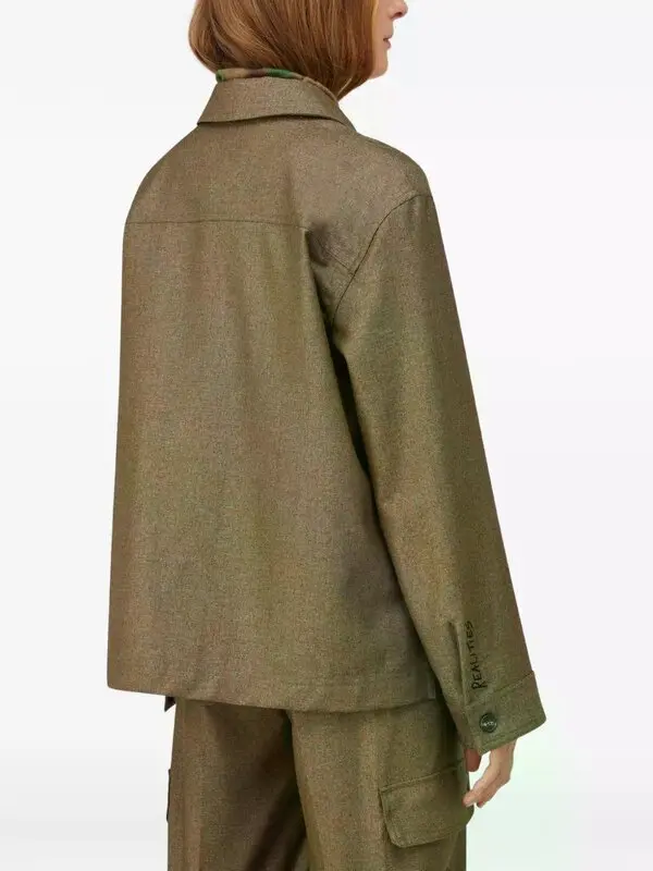 RETORI Embroidered Iridescent Overshirt