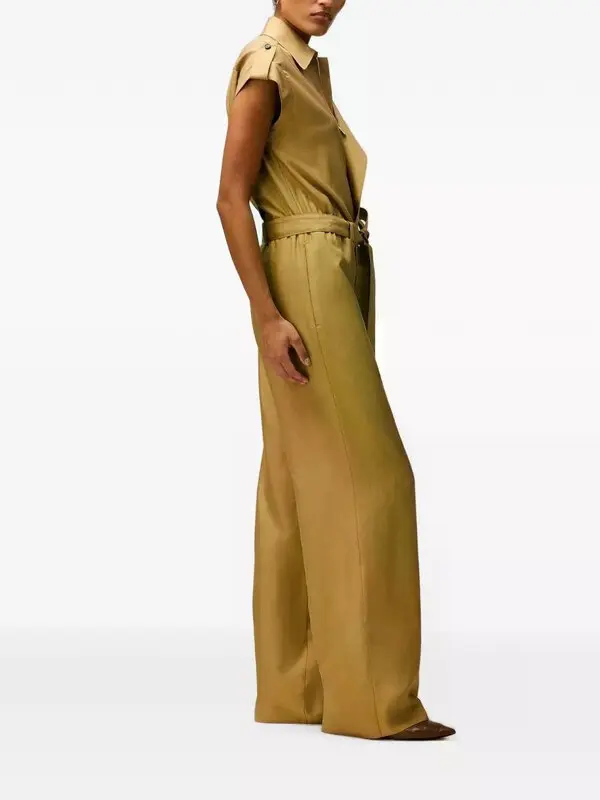 RETORI Retroli Sleeveless Belted Silk Jumpsuit