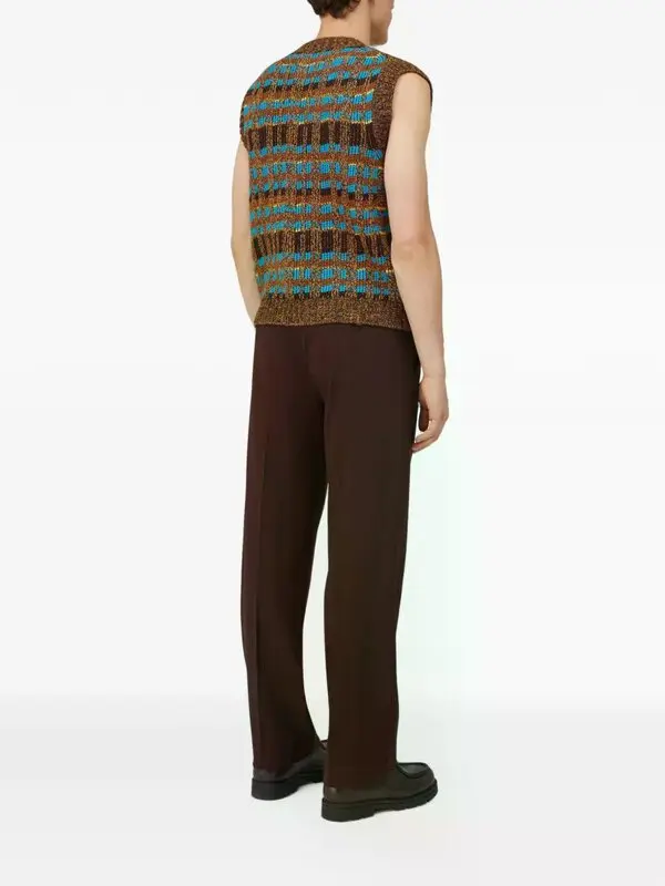 RETORI Jacquard-knit V-neck Vest