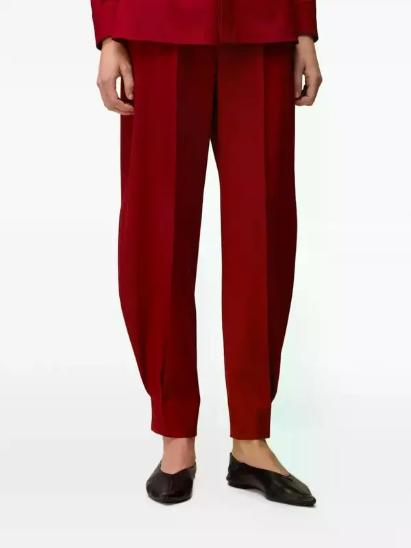 RETORI Retro Barrel-fit Trousers With Pressed Crease