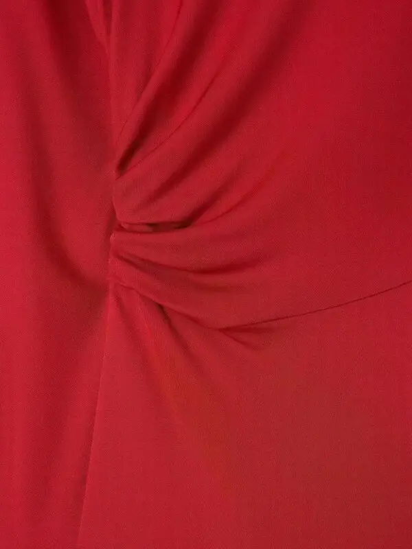 RETORI Retroi Draped Mock Neck Maxi Dress