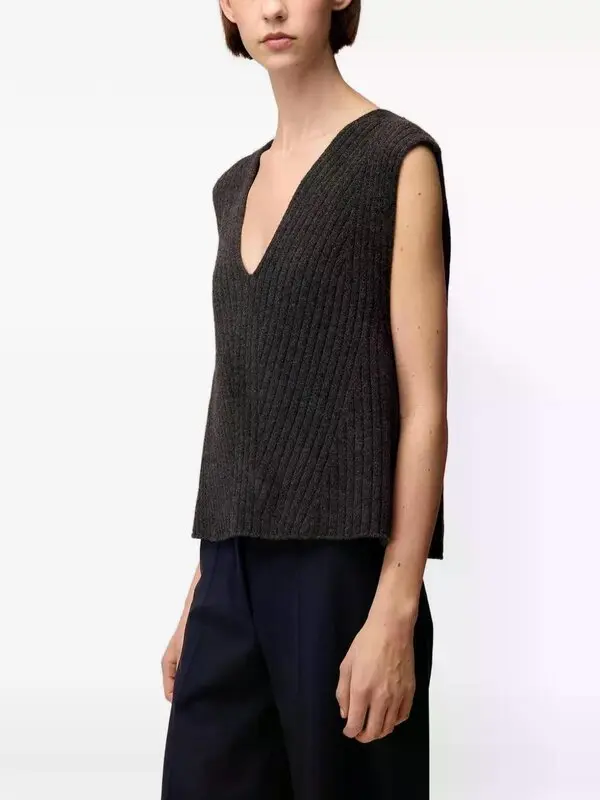 RETORI Retrof Ribbed Knit V-neck Vest