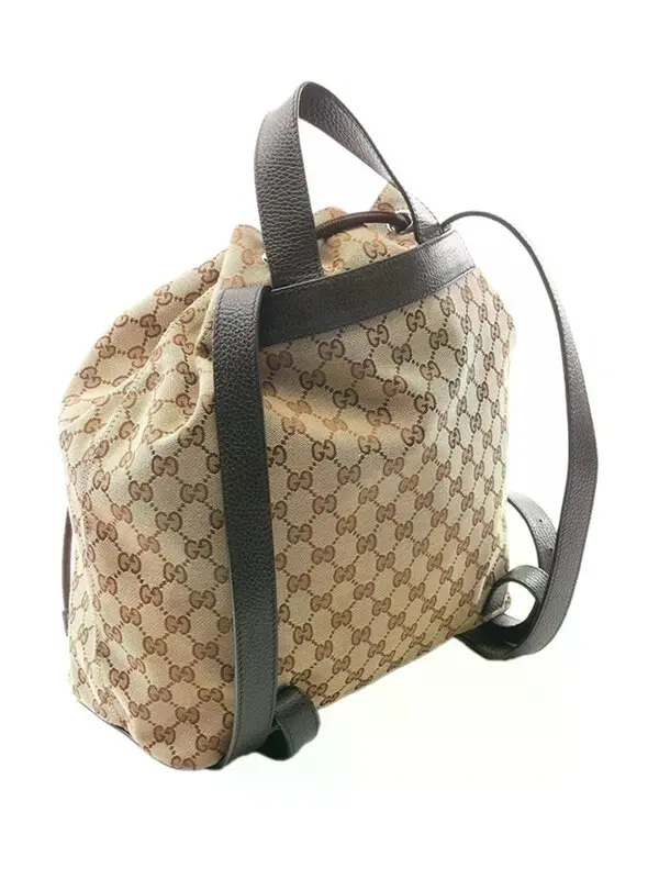 Gucci Gg Canvas Drawstring Backpack