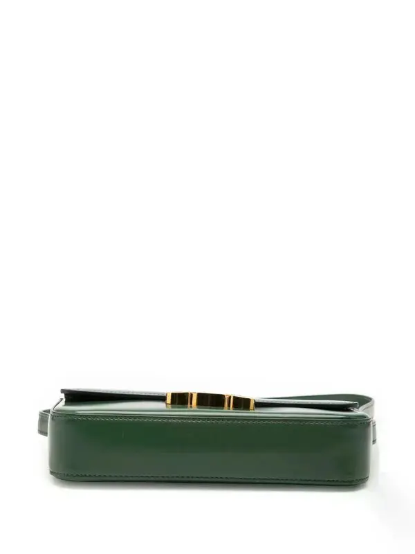 Celine Shiny Calfskin Claude Shoulder Bag - Green