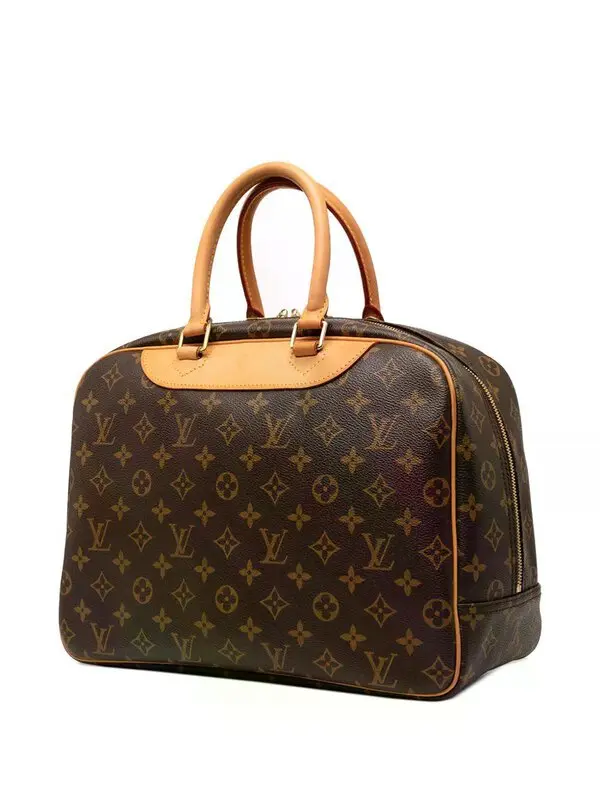 LOUIS VUITTON Monogram Deauville Handbag - Brown