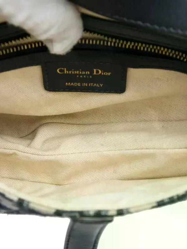 Dior 2018 Oblique Canvas Saddle Bag - Blue