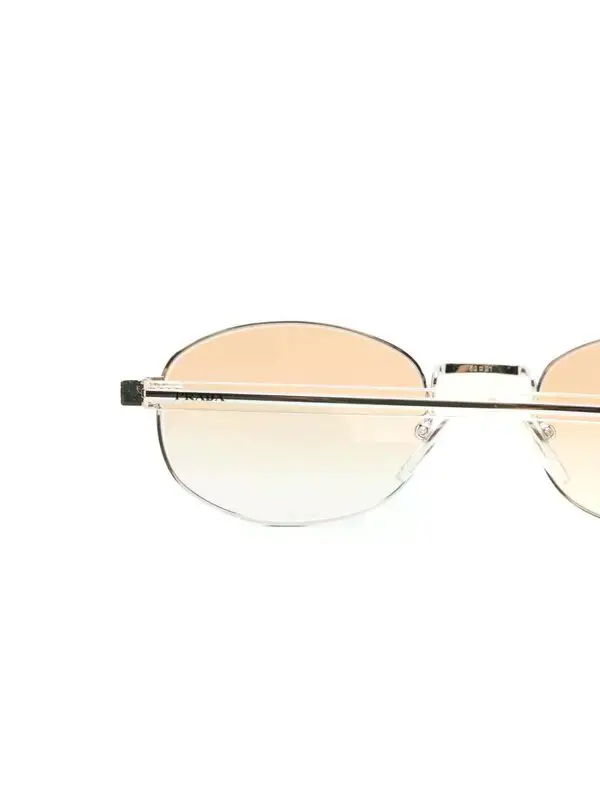 Prada Oval-frame Sunglasses - Silver