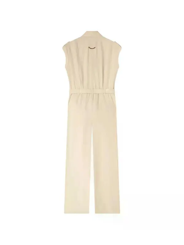 RETORI Belted Silk Jumpsuit
