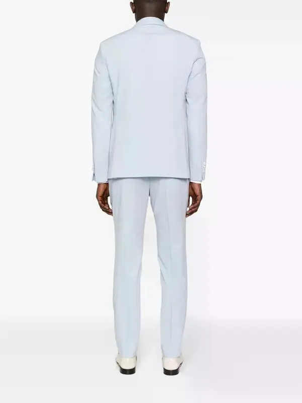 MANUEL RITZ Single-breasted Wool Suit - Blue