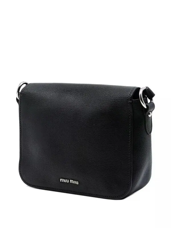 Miu Miu Madras Goatskin Crossbody Bag - Black