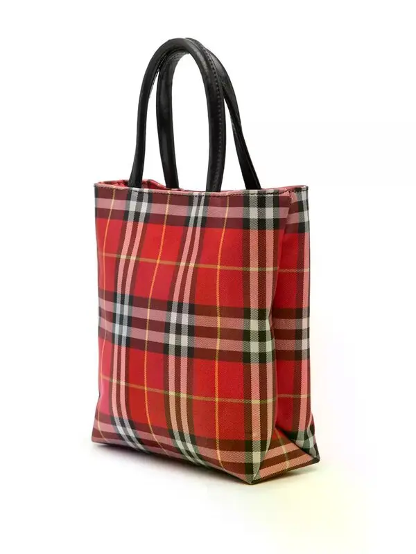 Burberry House Check Nylon Handbag - Red