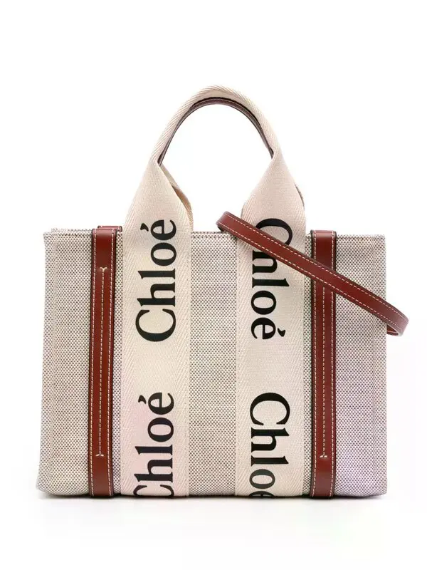 Chloé Small Woody Tote Satchel - Neutrals