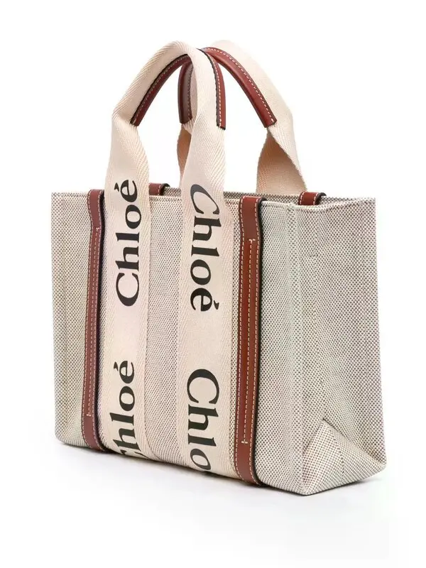 Chloé Small Woody Tote Satchel - Neutrals