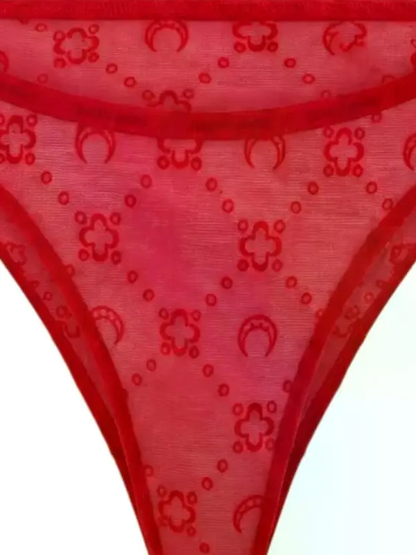 MARINE SERRE Moonogram Mesh Flock Panties