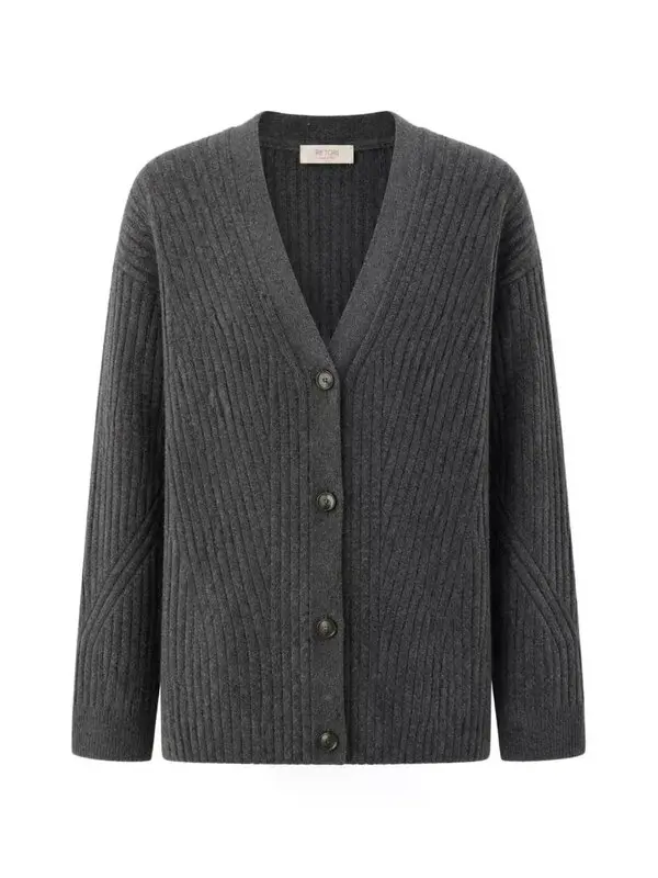 RETORI Retrobi V-neck Ribbed Knit Cardigan