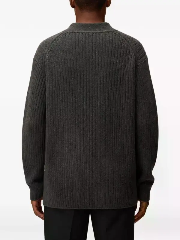 RETORI Retrobi V-neck Ribbed Knit Cardigan
