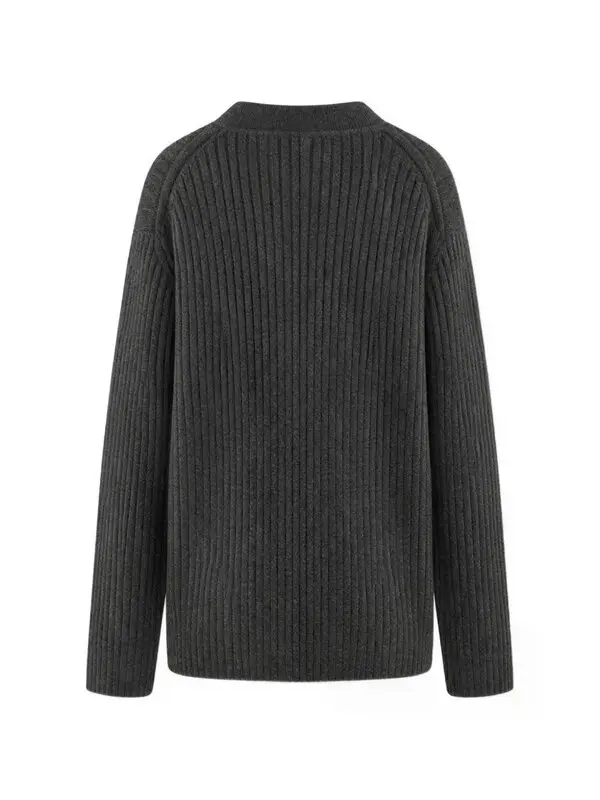 RETORI Retrobi V-neck Ribbed Knit Cardigan