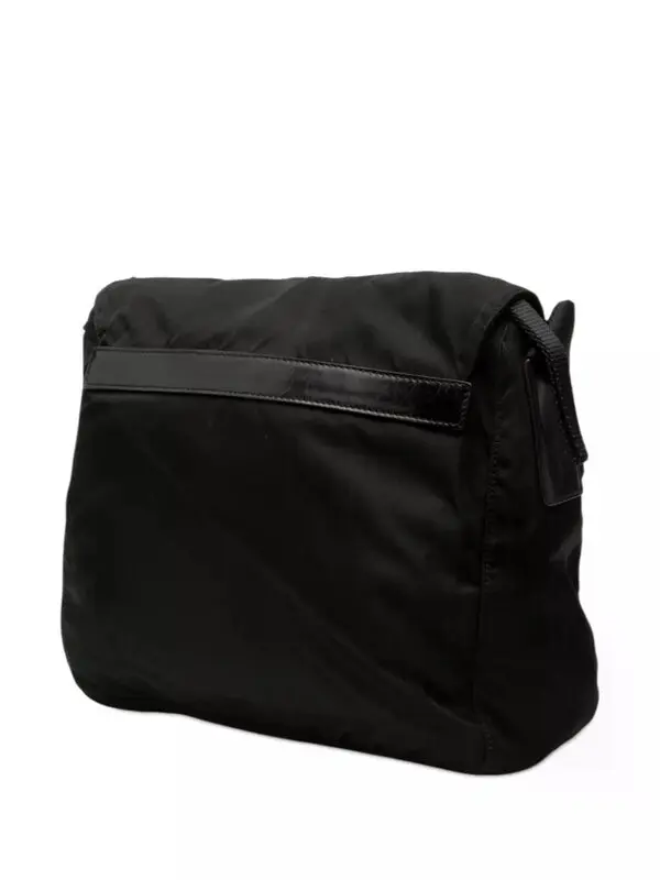 Prada Tessuto Zip Buckle Messenger Bag