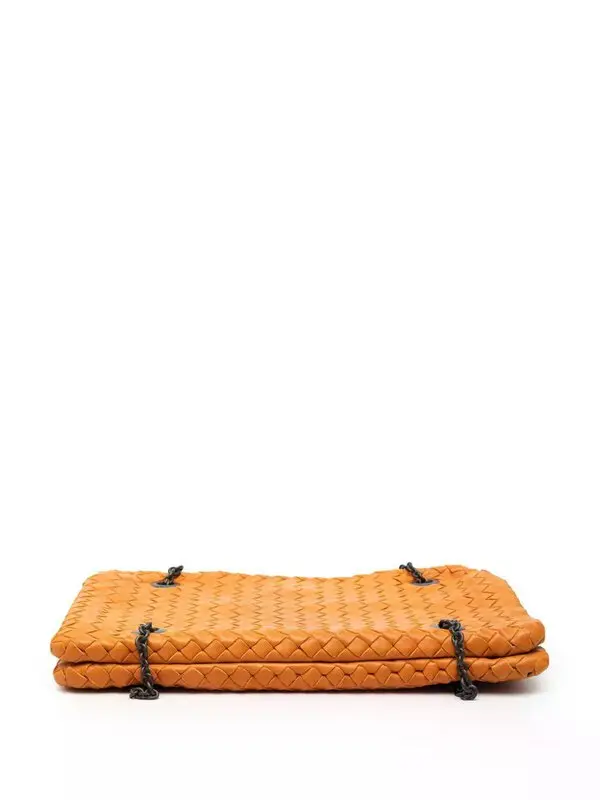 Bottega Veneta Nappa Intrecciato Duo Shoulder Bag - Orange