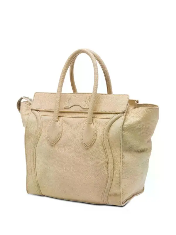 Celine Mini Drummed Calfskin Luggage Tote Bag