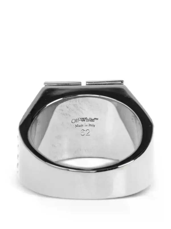 Off-White Bling Strass Arrow Ring - Silver