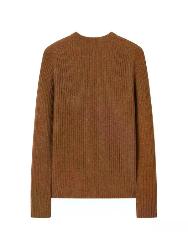 RETORI Retro Ribbed Knit Crew Neck Sweater