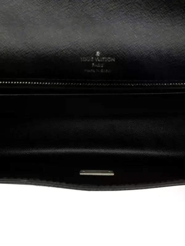 LOUIS VUITTON Taiga Selenga Clutch Bag - Black
