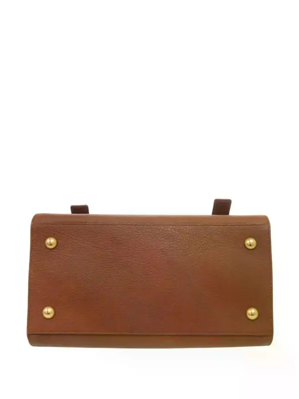 Saint Laurent Small Leather Satchel - Brown