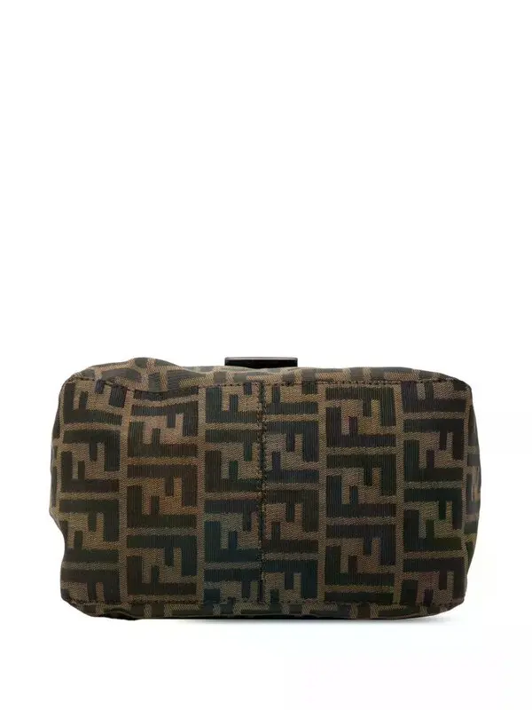 Fendi Zucca Canvas Double Flap Mamma Shoulder Bag