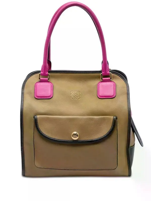 Loewe Tricolor Leather Anagram Handbag