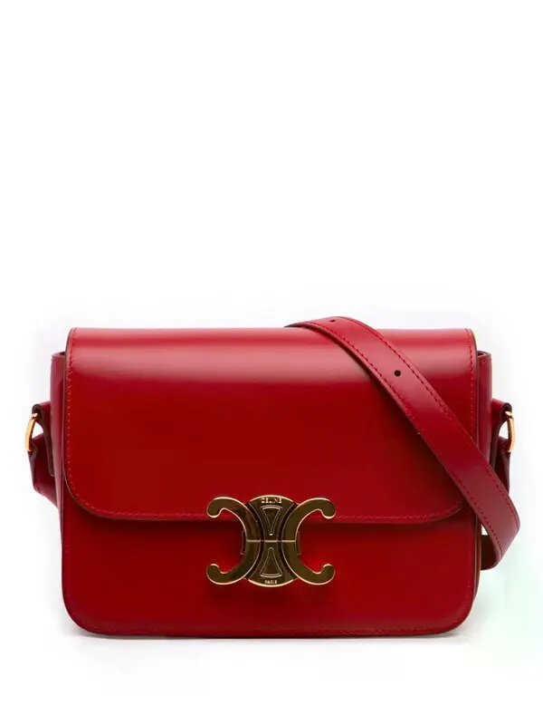 Celine Shiny Calfskin Triomphe Crossbody Bag