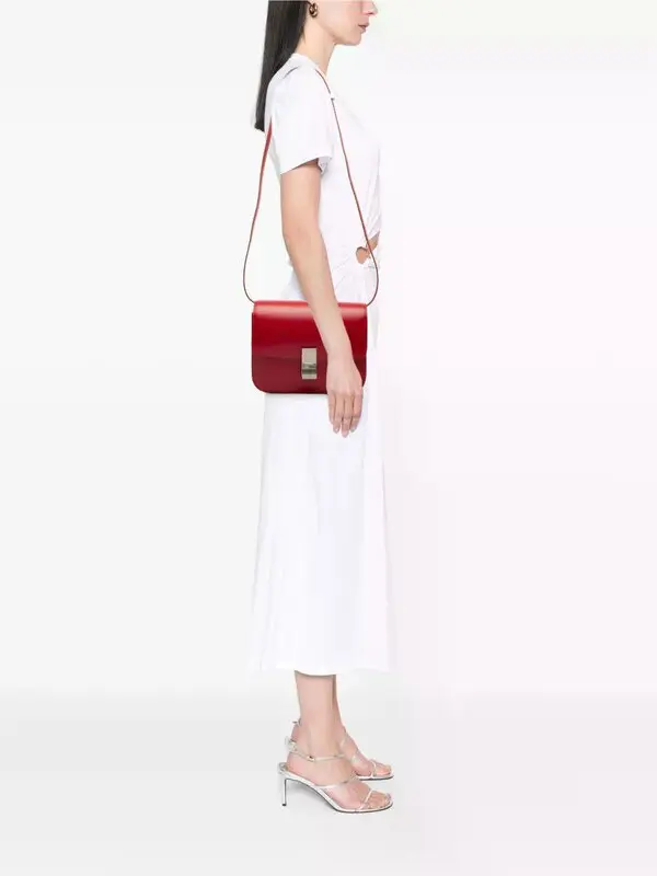 Celine Medium Calfskin Classic Box Crossbody Bag - Red