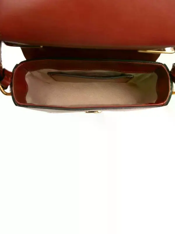 Chloé Mini Bicolor Croc Embossed Calfskin C Satchel - Red