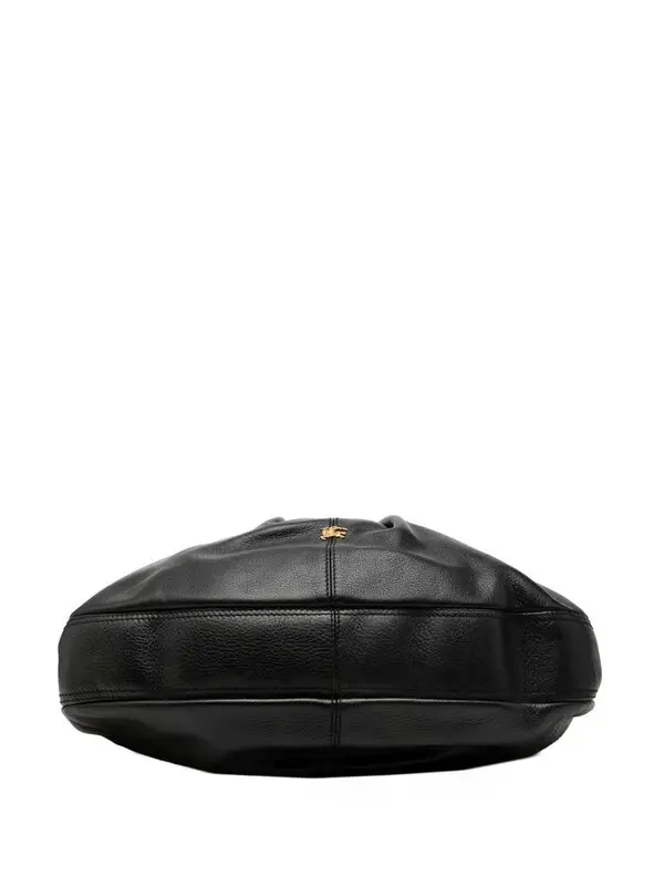 Burberry Large Leather Hobo Shoulder Bag
