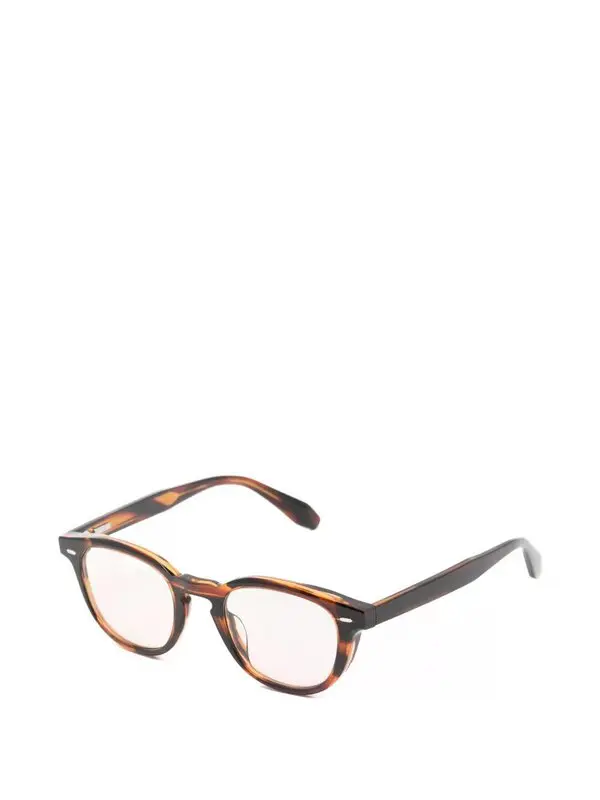 Oliver Spencer Tortoiseshell-effect Round-frame Eyeglasses