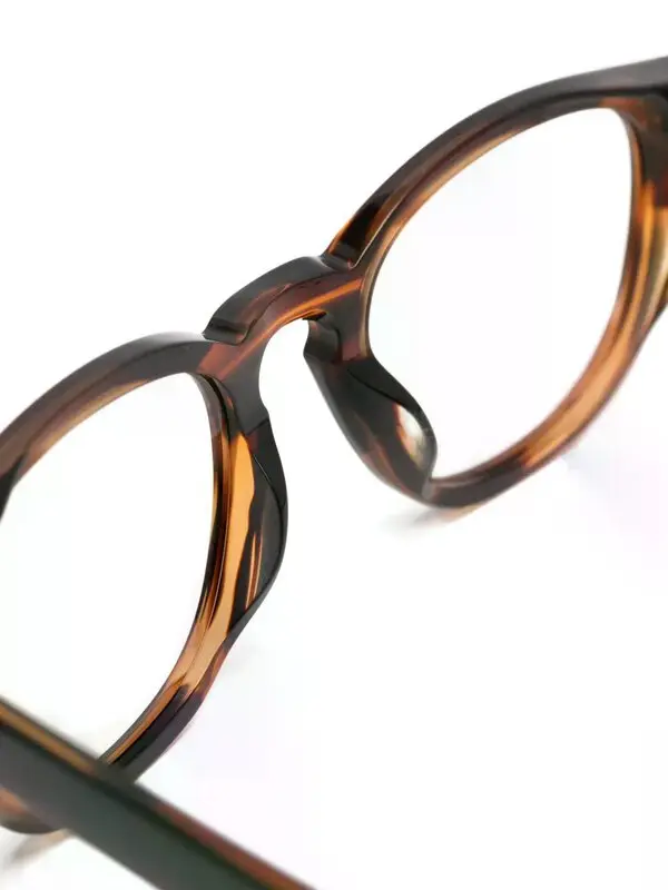 Oliver Spencer Tortoiseshell-effect Round-frame Eyeglasses