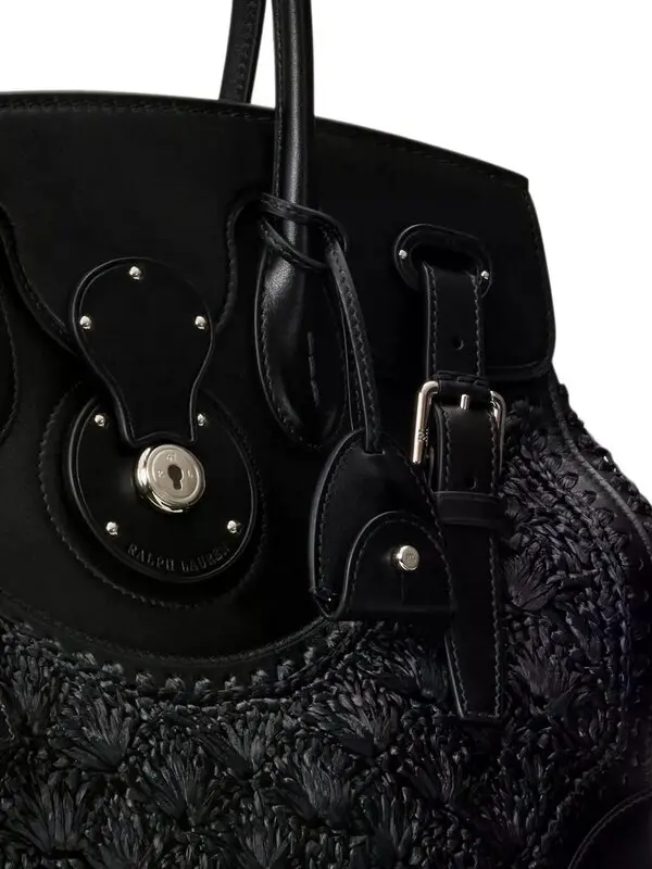 Ralph Lauren Soft Ricky 33 Braided Tote Bag - Black