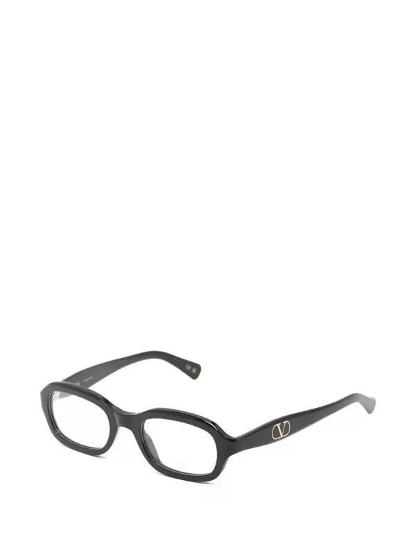 Valentino Garavani Logo Detail Oval Frame Glasses