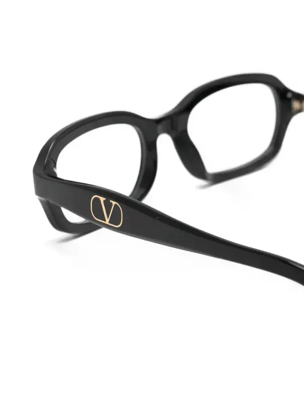Valentino Garavani Logo Detail Oval Frame Glasses