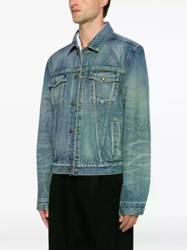 Alexander McQueen Faded Effect Denim Jacket