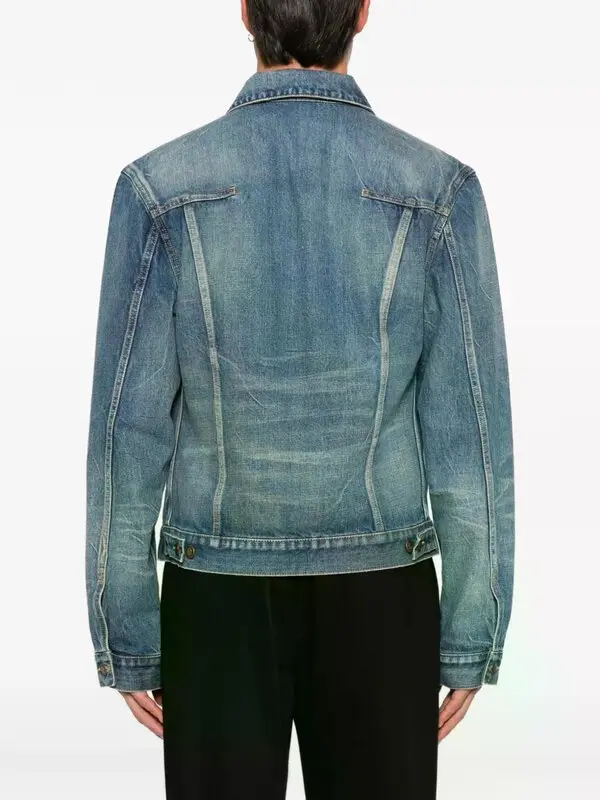 Alexander McQueen Faded Effect Denim Jacket