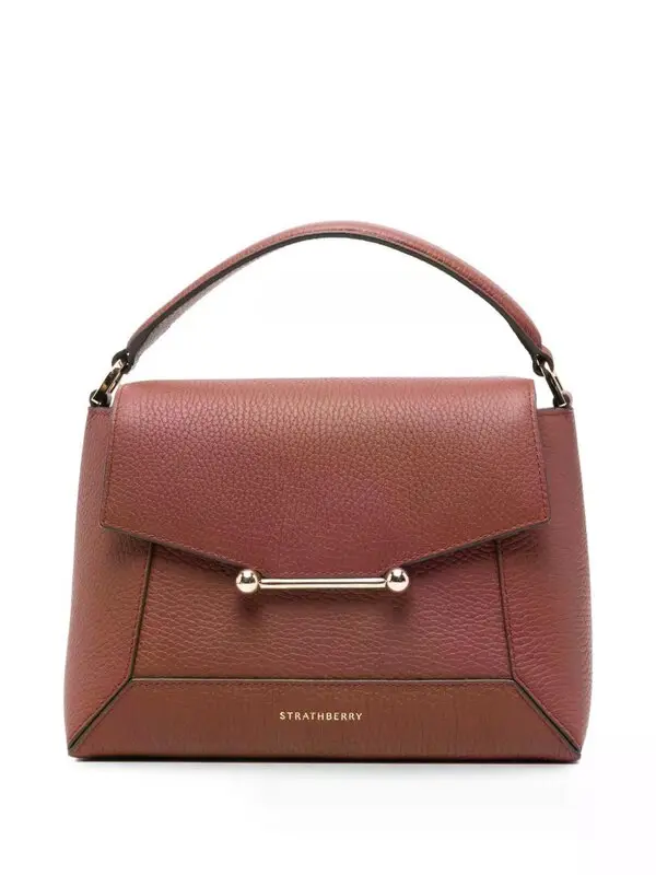 Strathberry Mosaic Leather Tote Bag - Brown