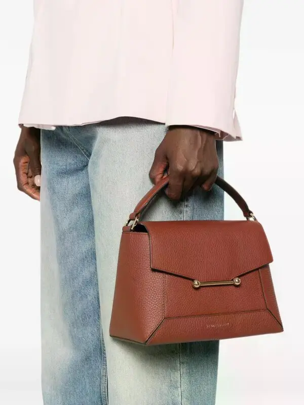 Strathberry Mosaic Leather Tote Bag - Brown