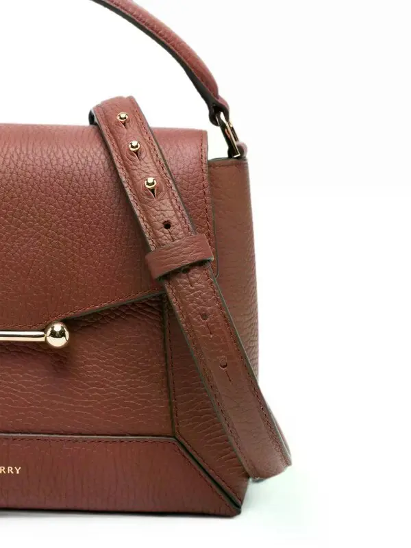 Strathberry Mosaic Leather Tote Bag - Brown