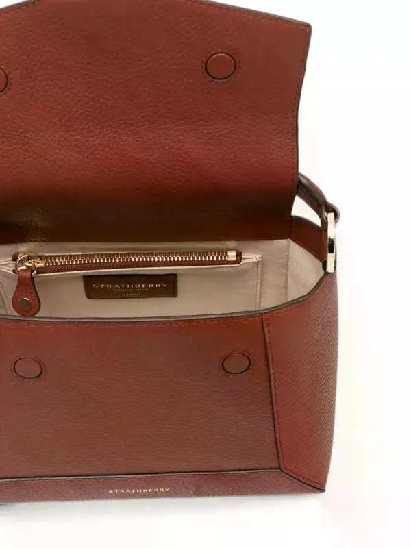 Strathberry Mosaic Leather Tote Bag - Brown