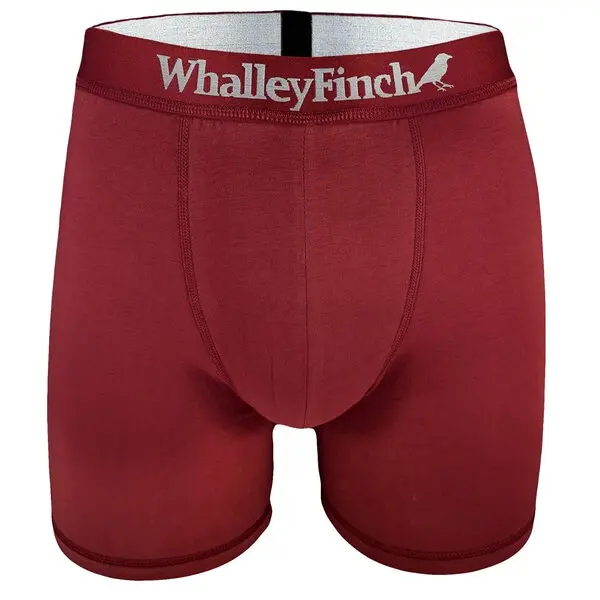 WHALLEY FINCH Denman Burgundy Boxer Brief - Red