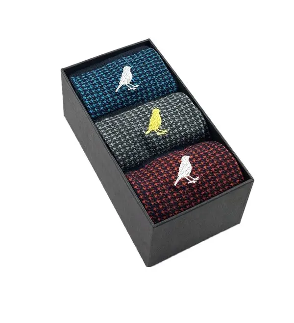 WHALLEY FINCH Houndstooth Three-pair Box