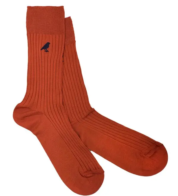WHALLEY FINCH Bespoke Revere Dress Socks - Red