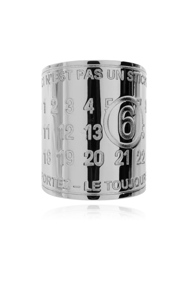 MAISON MARGIELA Ring With Engraved Logo - Silver